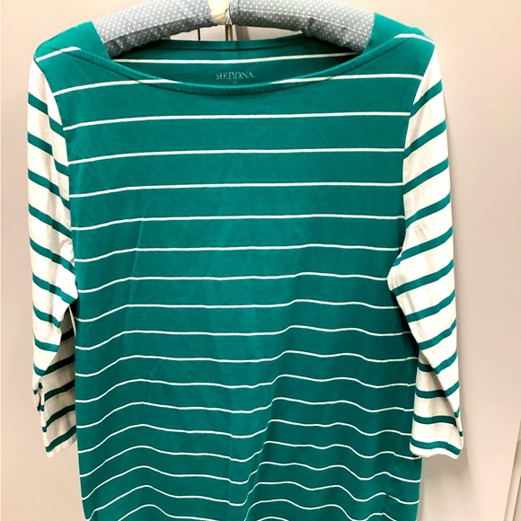 Merona | Tops | Merona Striped 34 Sleeve Tee | Poshmark
